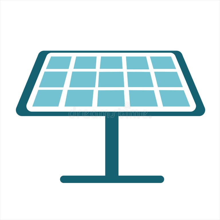 Solar Panel, in Color, Vector Flat Style Stock Vector - Illustration of ...