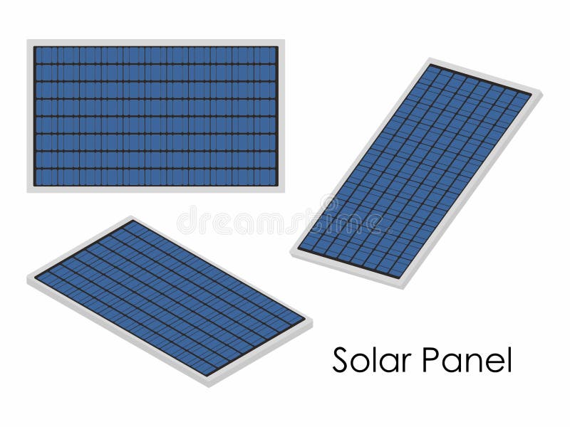 Solar panel colored stock vector. Illustration of environment - 123656187