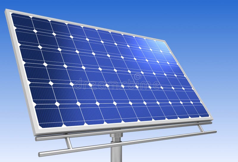 Solar Panel Concept 3d Illustration Stock Illustration - Illustration ...
