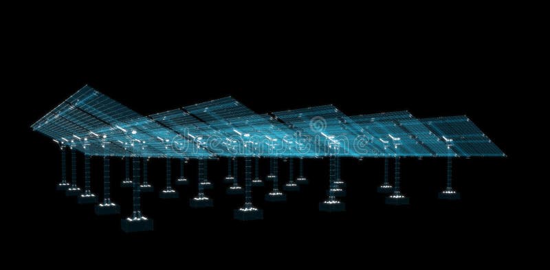 Solar Panel Concept. 3d Illustration Stock Illustration - Illustration ...