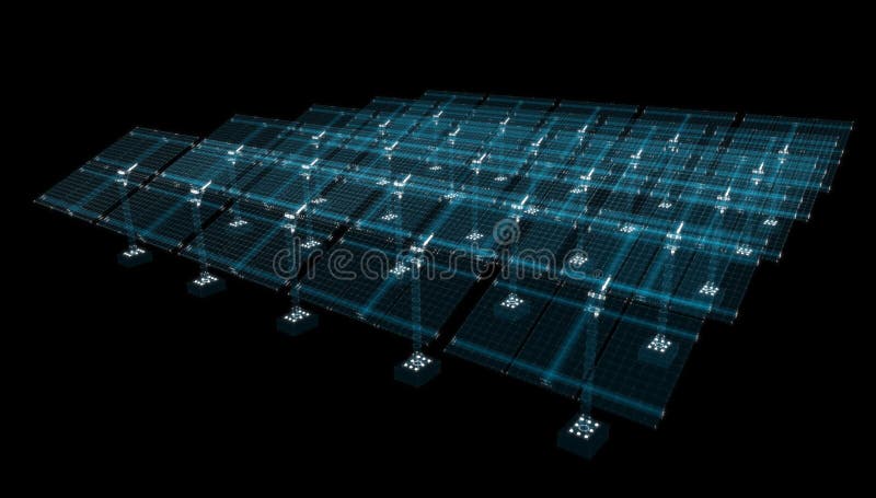 Solar Panel Concept. 3d Illustration Stock Illustration - Illustration ...