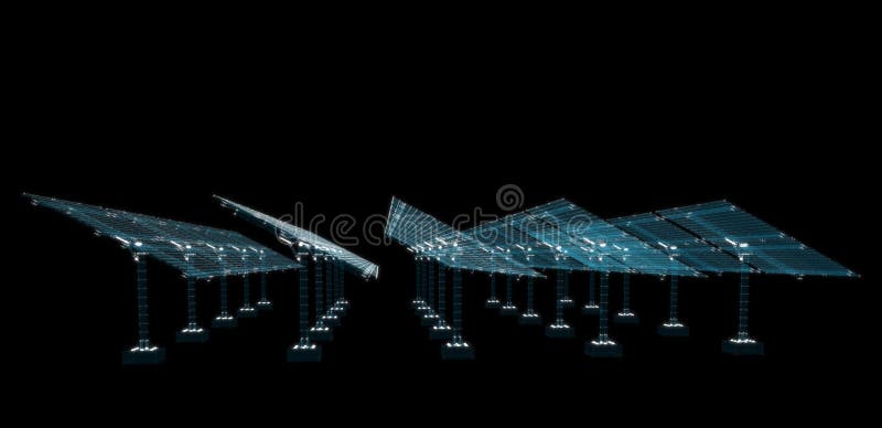 Solar Panel Concept. 3d Illustration Stock Illustration - Illustration ...