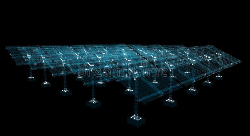 Solar Panel Concept. 3d Illustration Stock Illustration - Illustration ...