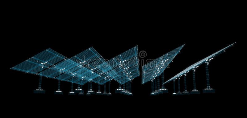 Solar Panel Concept. 3d Illustration Stock Illustration - Illustration ...