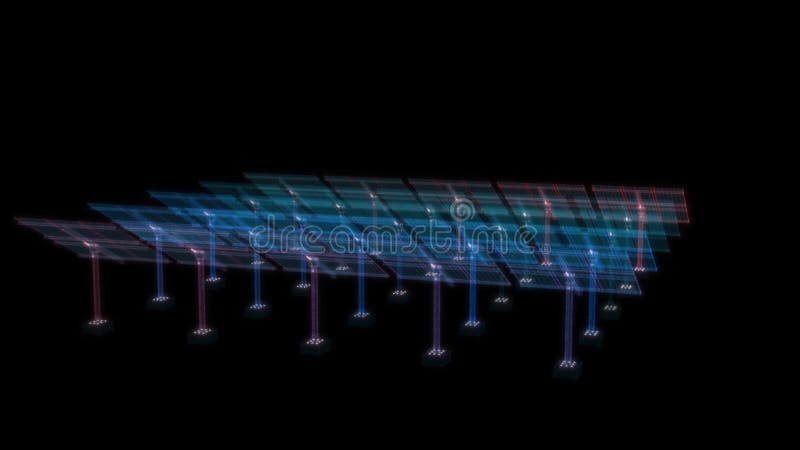 Solar Panel Concept. Seamless Loop 4k 60fps Animation Stock Footage ...