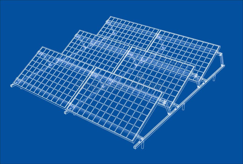Solar Panel Concept stock illustration. Illustration of concept - 133367771