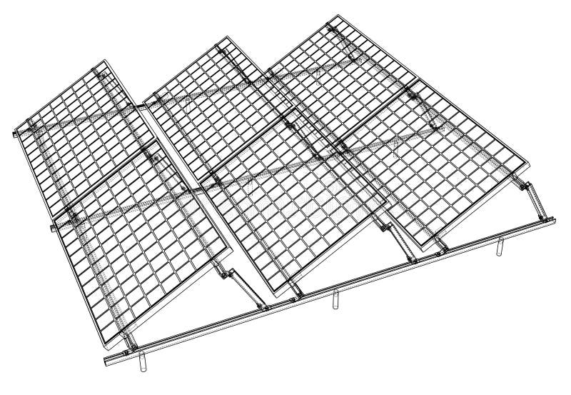 Solar Panel Concept stock illustration. Illustration of clean - 133368486