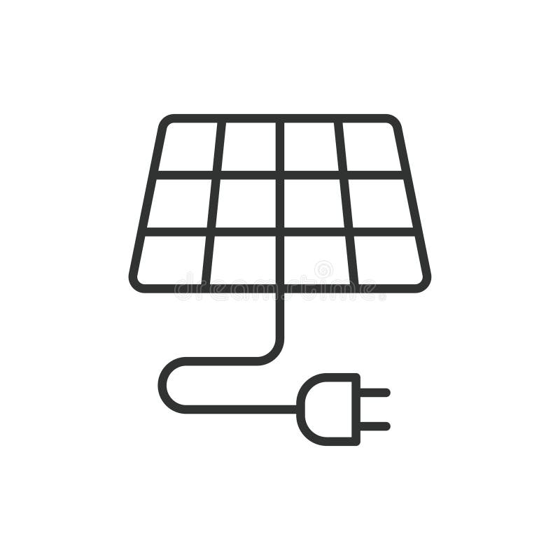 Solar Panel Connecting Icon in Line Design. Solar, Panel, Connecting ...