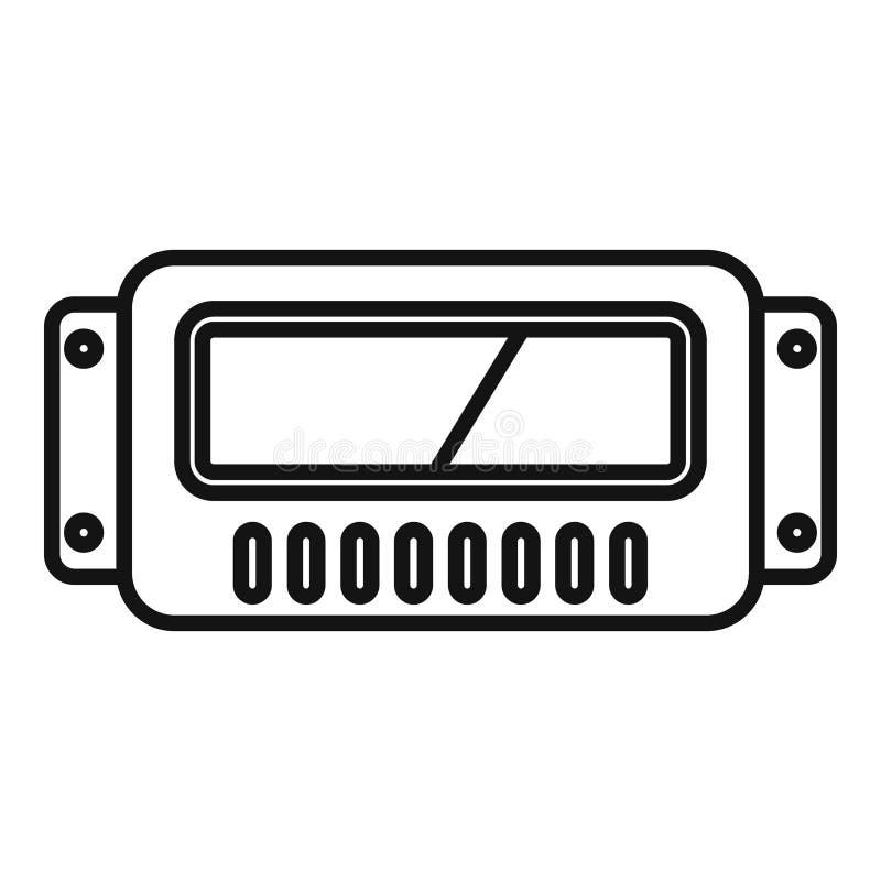 Solar Panel Controller Icon Outline Vector. Power Wall Stock ...