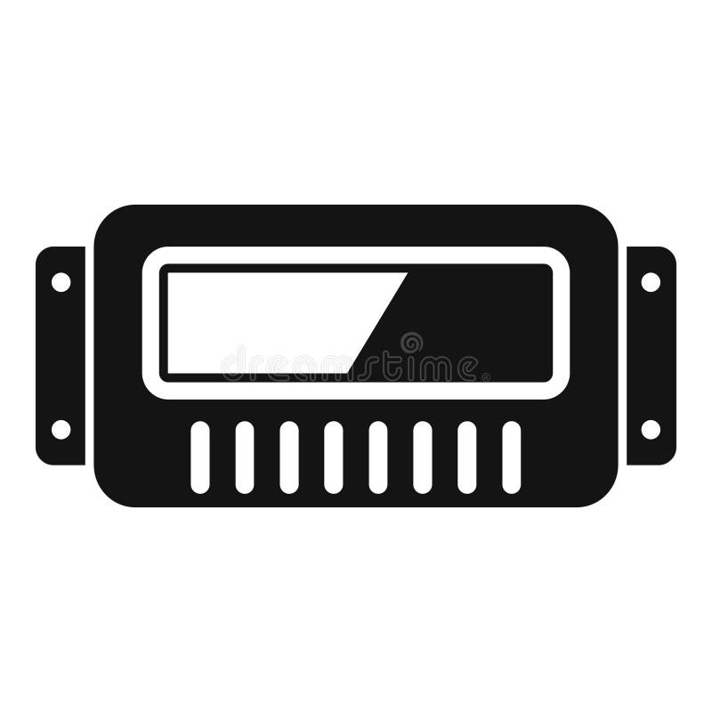 Solar Panel Controller Icon Simple Vector. Power Wall Stock Vector ...