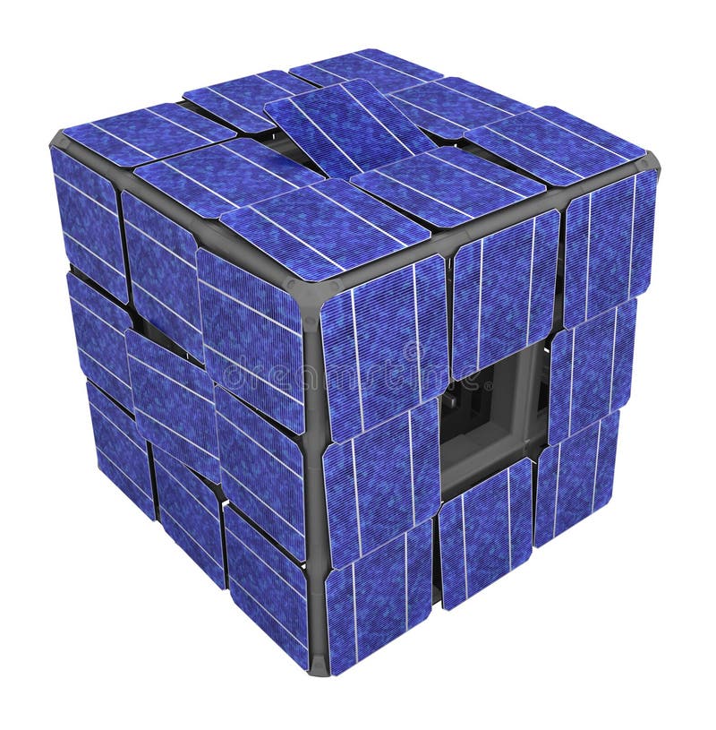 Solar Panel Cube Socket stock illustration. Illustration of blue - 14788879