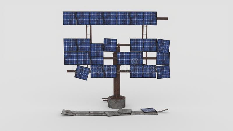 Solar Panel Damage Due To Strong Winds Stock Photo - Image of ...