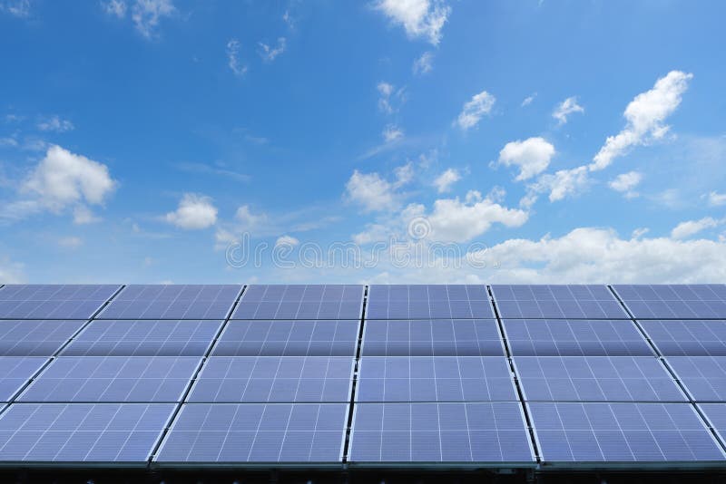 Solar Panel on a Day when the Atmosphere is Clear Stock Image - Image ...