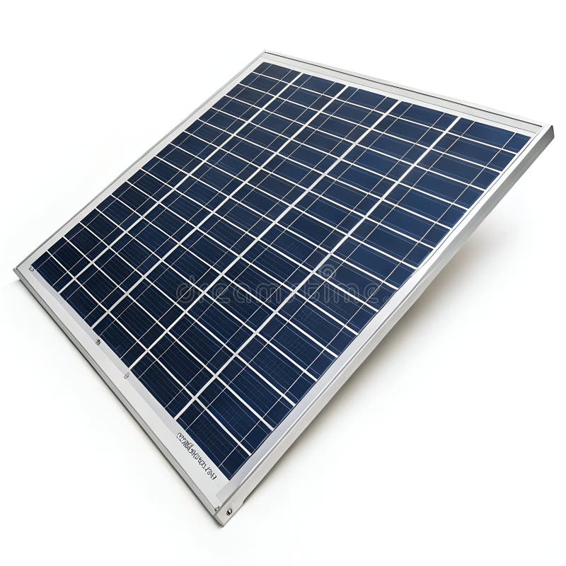Solar Panel Design Isolated on White Background Stock Illustration ...