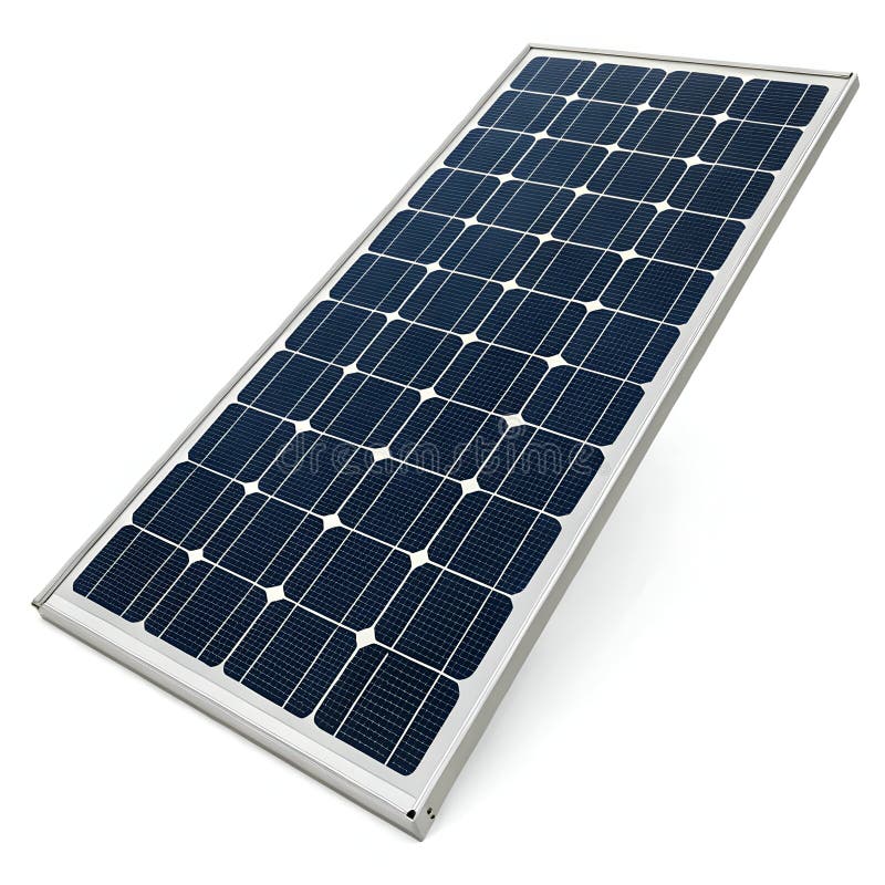 Solar Panel Design Isolated on White Background Stock Illustration ...