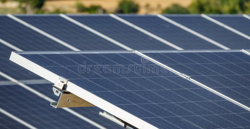 Solar panel detail stock image. Image of modern, generation - 118921643