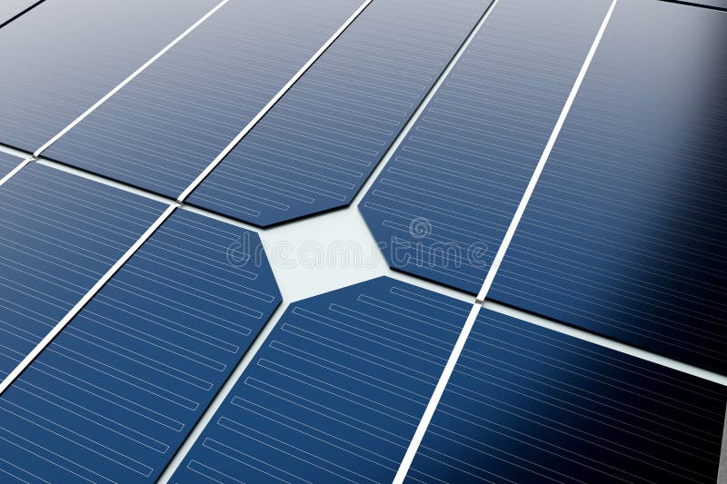 Solar Panel Details and Pattern Closeup Stock Image - Image of ...