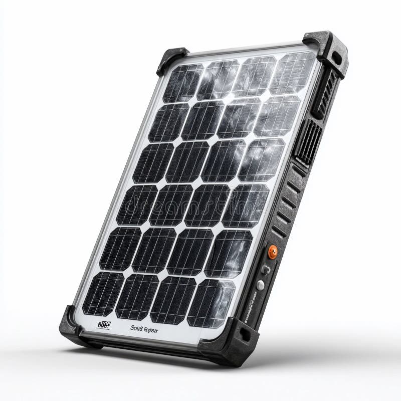 Single Solar Panel on a Minimalist Desk for Sustainable Energy ...