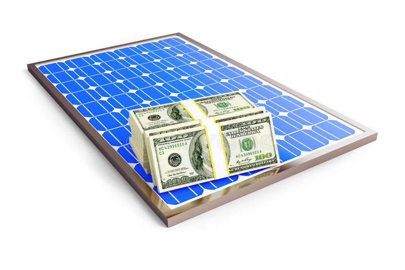 Solar panel and money stock illustration. Illustration of regenerative ...