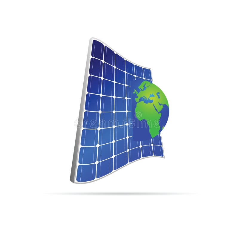 Solar Panel with Paint Roller Illustration Stock Vector - Illustration ...