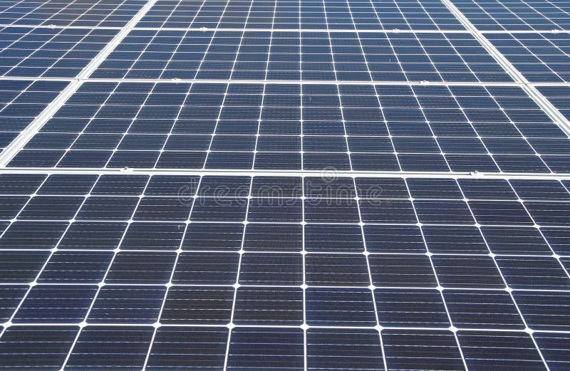 Solar Panel Electric Grid Close-up View Stock Photo - Image of cell ...
