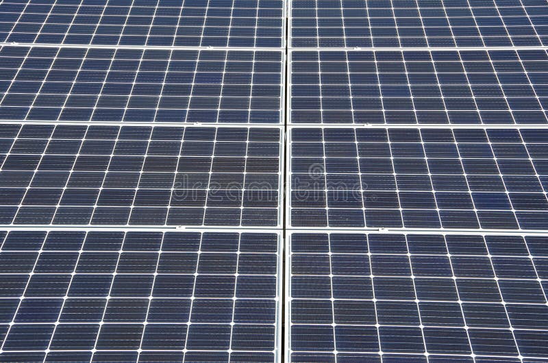 Solar Panel Electric Grid Close-up View Stock Photo - Image of ...
