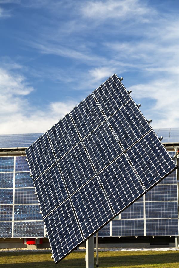 Solar Panel Electric System Stock Image - Image of futuristic ...
