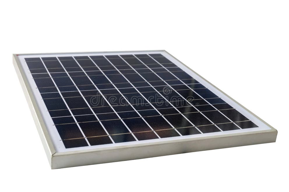 Solar Panel Electricity Generation ,Green Energy on White Stock Photo ...