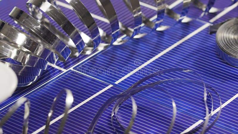 Solar Panel Elements and Wires Assembling Details Stock Video - Video ...