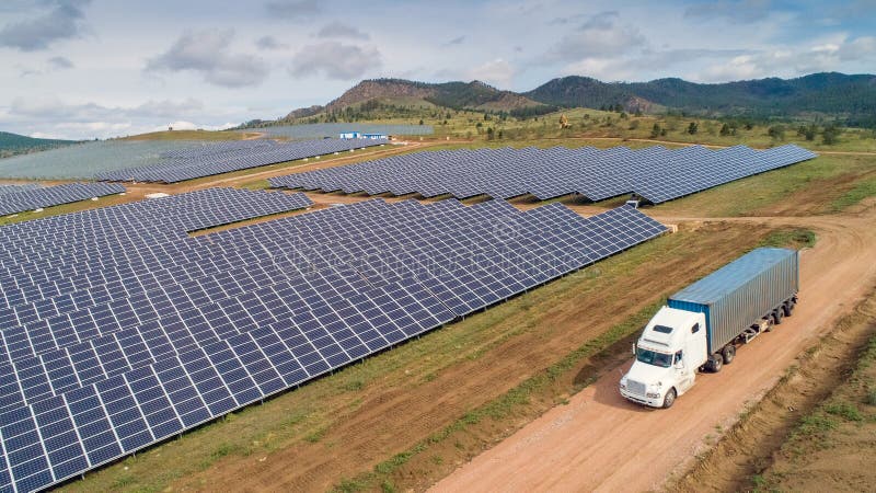 Solar Panel Energy Electricity Construction Installation Built Stock ...