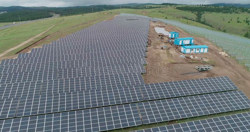 Solar Panel Energy Electricity Construction Installation Built Stock ...