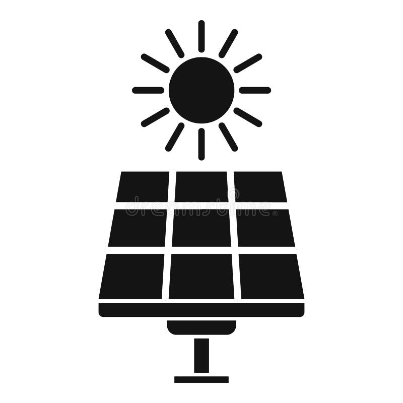 Solar Panel Energy Icon, Simple Style Stock Vector - Illustration of ...
