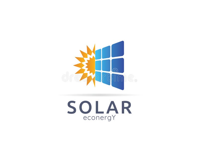 Solar Panel Energy Logo Icon. Zero Waste Concept Design Stock ...