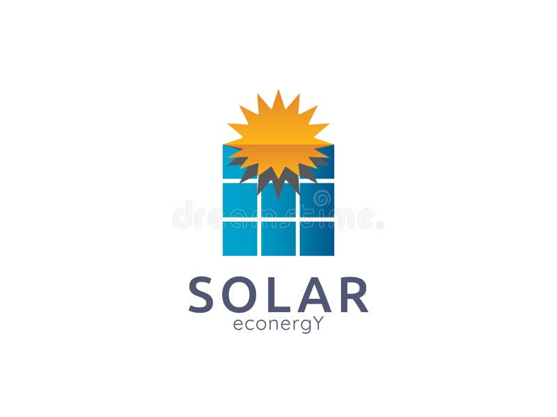 Solar Panel Energy Logo Icon. Zero Waste Concept Design Stock Vector ...