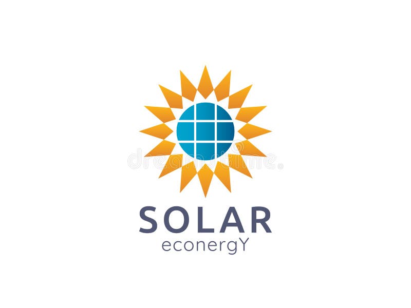 Solar Panel Energy Logo Icon. Zero Waste Concept Design Stock ...