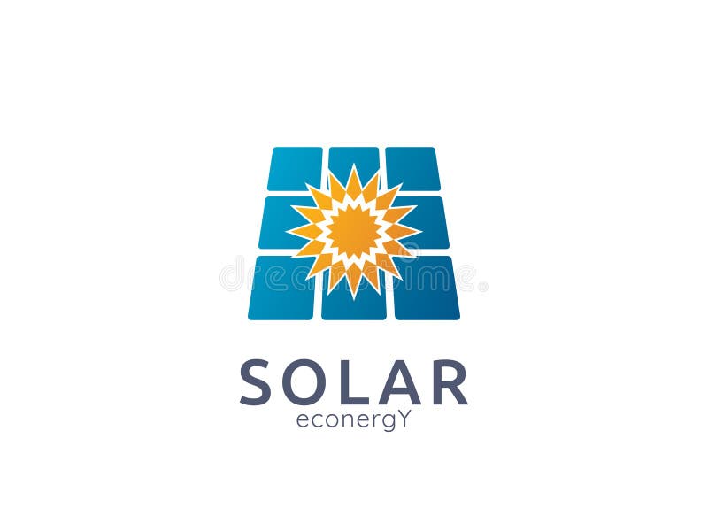 Solar Panel Energy Logo Icon. Zero Waste Concept Design Stock Vector ...