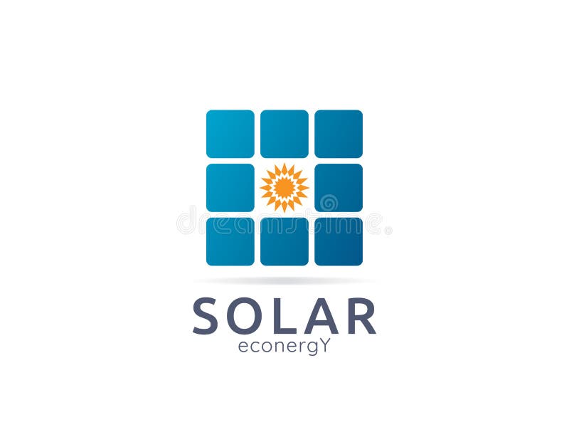 Solar Panel Energy Logo Icon. Zero Waste Concept Design Stock Vector ...