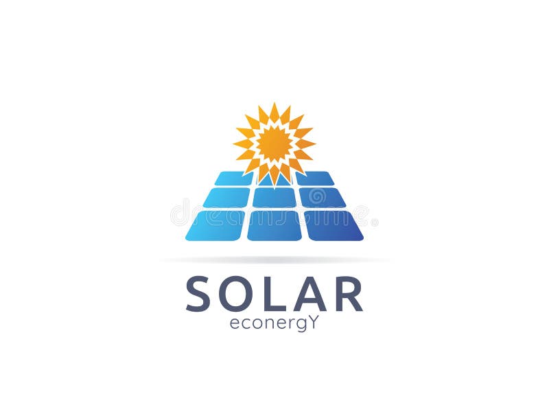Solar Panel Energy Logo Icon. Zero Waste Concept Design Stock Vector ...