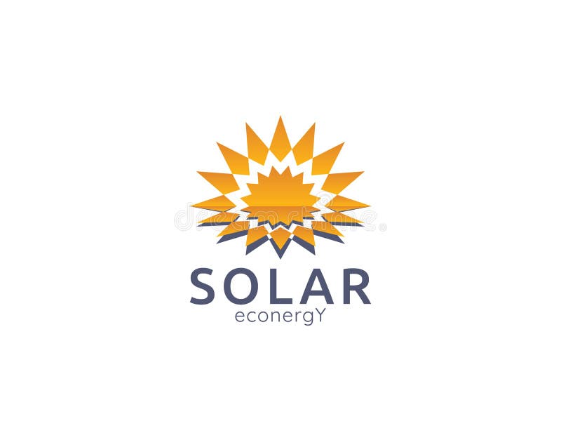 Solar Panel Energy Logo Icon. Zero Waste Concept Design Stock Vector ...