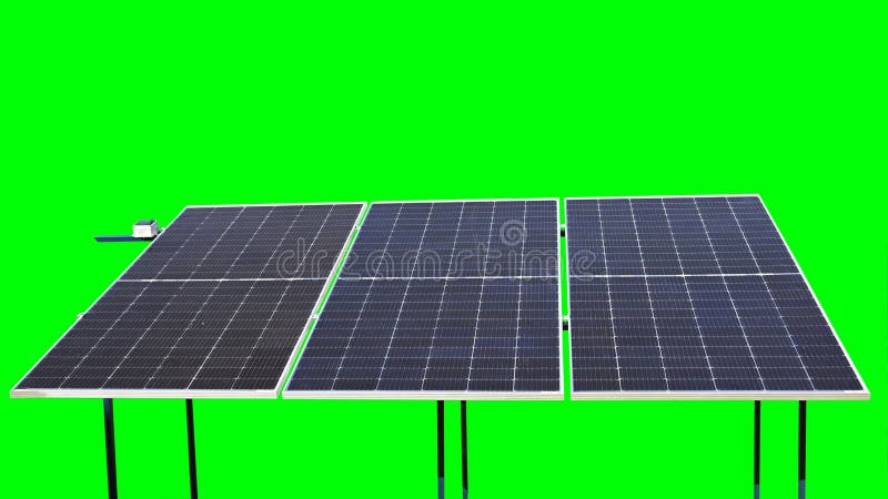 Solar Panel, Solar Energy Photocell Isolated on Chroma Key Background ...