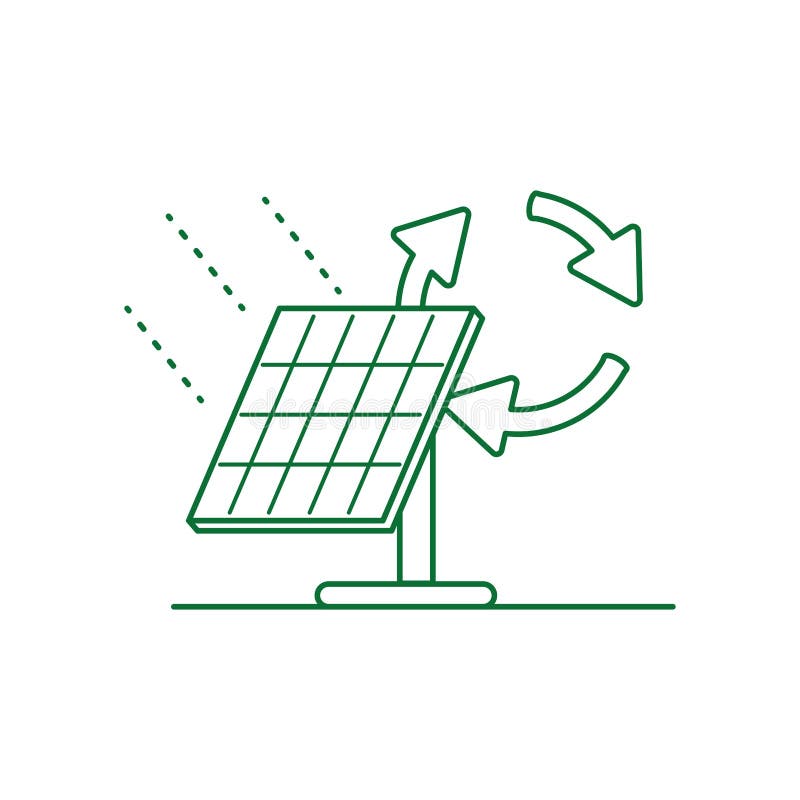 Solar Panel Energy with Recycling Arrows Stock Illustration ...