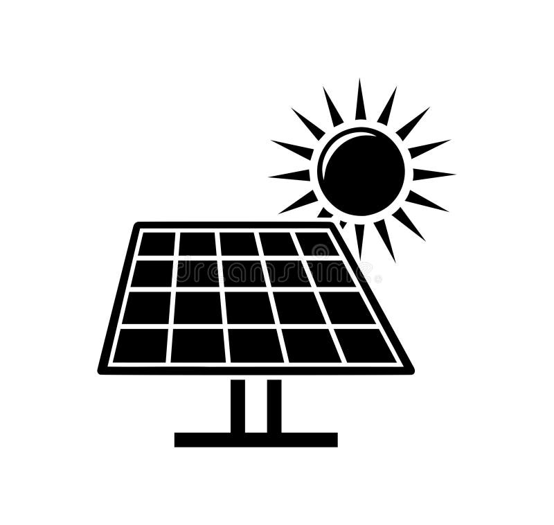 Solar Panel Energy Icon Design Silhouette Art Illustration Design ...