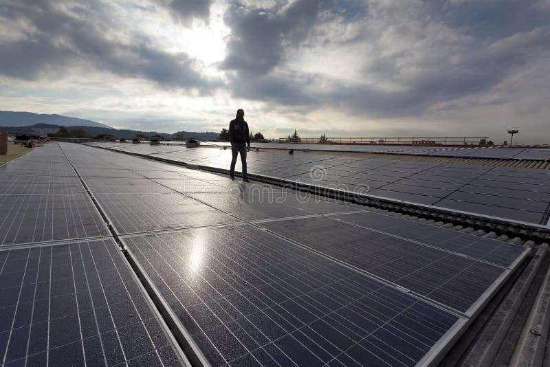 Solar Panel and Energy Transition Editorial Stock Image - Image of ...