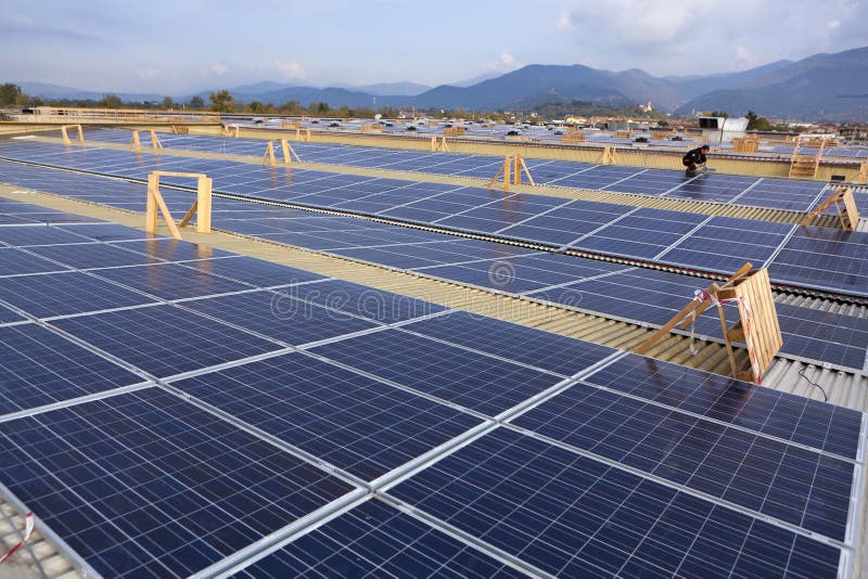 Solar Panel and Energy Transition Editorial Stock Image - Image of roof ...