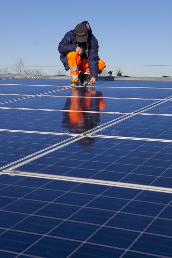 Solar Panel and Energy Transition Editorial Image - Image of light ...