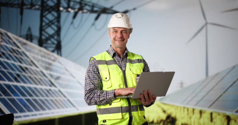 Solar Panel Engineer Worker Stock Image - Image of global, earth: 355719195