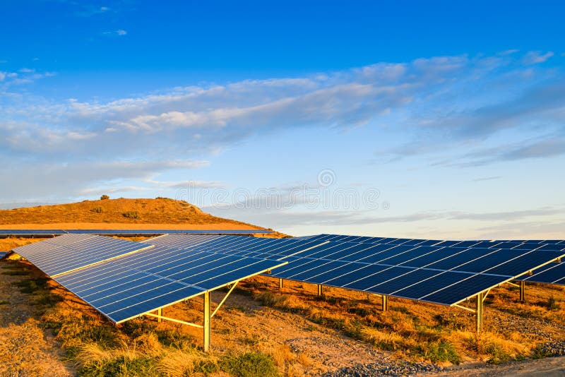 Solar Panel Farm in South Australia Stock Photo - Image of capacity ...