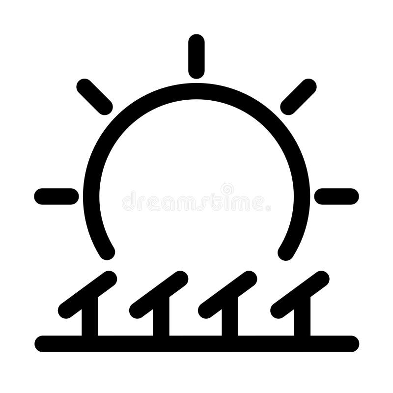 Solar Panel Farm Symbol - Renewable Energy, Sustainability and Ecology ...