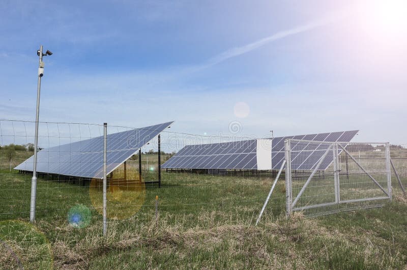 Solar panel farm stock photo. Image of ecological, ecology - 53587704