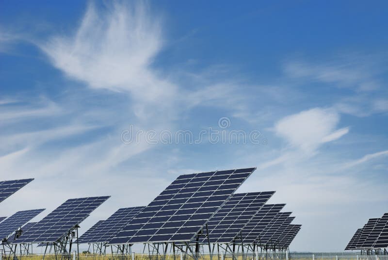 Solar panel field stock photo. Image of outdoors, electrical - 11332702